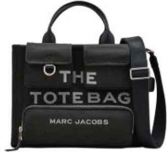 Marc Jacobs Femme, Sacs, Noir, Taille: ONE Size The Cargo Canvas Medium Tote Bag