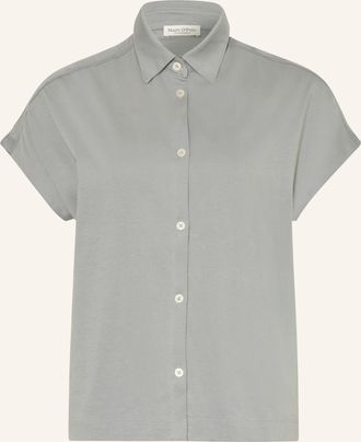 Marc O'Polo Marc Opolo Hemdbluse Aus Jersey grau