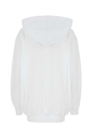 Lanvin Womens White Cotton Sweatshirt Opticwhite Exterior: Felpe Sweater