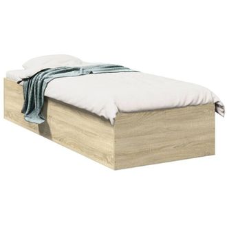 vidaXL Cadre de lit ch&ecirc;ne sonoma 90x190 cm bois ding&eacute;nierie