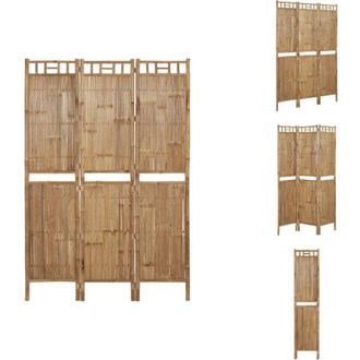 vidaXL 3-tlg. Raumteiler Bambus 120x180 cm - Bambus Raumteiler - Paravent - Raumtrenner - Zimmerdivider - Wohnzimmerdeko