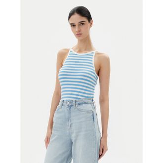 Pieces Top Jane 17155477 Blau Slim Fit