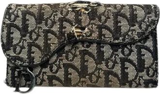 Dior Portefeuille long Oblique Pre-owned - Femme - Pre-owned - Noir - Taille: ONE Size