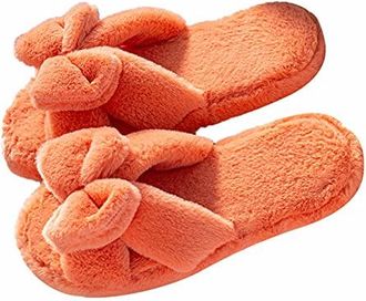 Generic Pantoufles Bas Int&eacute;rieur Coton Bowknot Maison Chaussures Pantoufles pour Femmes Pantoufles pour Femmes Douces et Chaudes Chaussure Talon Carr&eacute; Sexy