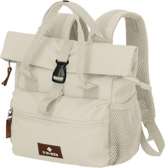 Travelite Rucksack BASICS Mini Rollup Rucksack, 7 L, 20 x 27 x 10 cm, 0,20 kg, viele F&auml;cher - City-, Freizeit- & Tagesrucksack f&uuml;r Damen und Herren, Off-White
