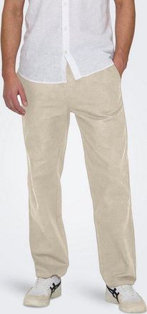 Only & Sons Schlupfhose ONSSINUS LOOSE 0007 COT LIN PANT NOOS Baumwolle mit Leinen, locker geschnitten