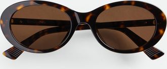 Bottega Veneta Lunettes De Soleil Ovales Classic - Bottega Veneta