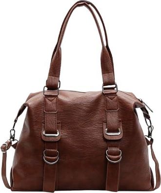 Generic RuiDay Sac &agrave; main vintage pour femme, Sac port&eacute; &eacute;paule Cuir, Sac Fourre Tout Grande capacit&eacute;, Sac bandouli&egrave;re en cuir souple pour Voyage Shopping Part