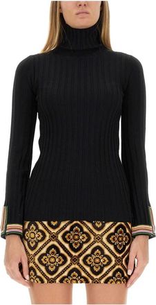 Etro Femme, Pulls, Noir, Taille: 40 FR Wool Turtleneck Sweater