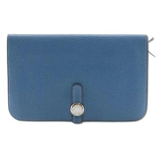 Herm&egrave;s Pre-owned Cuir petite-maroquinerie - Femme - Pre-owned - Bleu - Taille: ONE Size