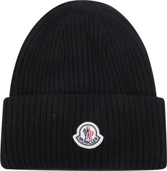 Moncler Bonnet en Laine et Cachemire - Homme - Accessoires - Noir - Taille: ONE Size