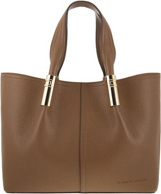 Elisabetta Franchi Shopper & Totes - Medium Tote Bag With Logo Details - Gr. unisize - in Braun - für Damen