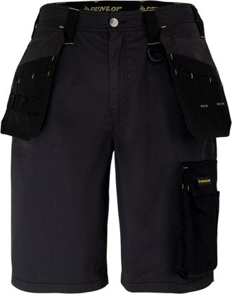 Dunlop On Site Arbeitshose Shorts f&uuml;r Herren (Holzkohle/Schwarz)