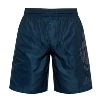 Balmain Homme, Maillots de bain, Bleu, Taille: M Logo Swim Shorts