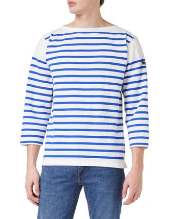 Armor Lux Herren Marine-Stil 3/4 Ärmel aus Baumwolle T-Shirt, Mehrfarbig (Balnc/Etoile Dw5), X-Large