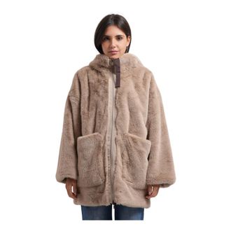 Suns Veste r&eacute;versible - Femme - Vestes - Beige - Taille: 36 FR