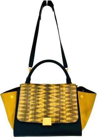 Celine Navy/Yellow Trapeze Bag