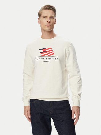 Tommy Hilfiger Sweatshirt Main Flag MW0MW43383 Hellbeige Regular Fit