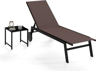 Costway chaise longue jardin exterieur,bain de soleil,transat jardin exterieur,bain de soleil jardin exterieur,transat jardin,transat piscine,chaise longue