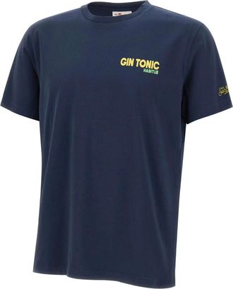 MC2 Saint Barth Homme, Tops, Bleu, Taille: XL Portland Gin Tonic Postcard T-shirt