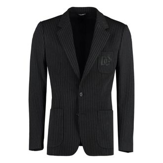 Dolce & Gabbana Portofino Einreihiger Zwei-Knopf-Blazer - - Jackets - Herren - Schwarzk - S