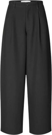 Sams&oslash;e & Sams&oslash;e Femme, Pantalons, Noir, Taille: 34 FR Saharper Wide Pantalons