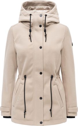 Navahoo Damen &Uuml;bergangsjacke L&auml;chelstern mit Kapuze in Wolle-Optik