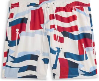 Tommy Hilfiger Schnelltrocknende Badeshorts mit Flag-Print in