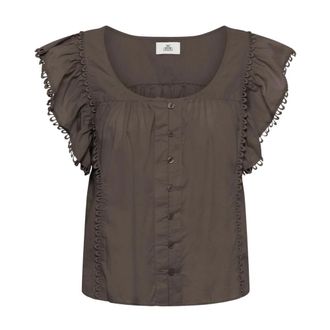 Karen by Simonsen Damen, Blusen & Hemden, Grau, XSGr&ouml;&szlig;e