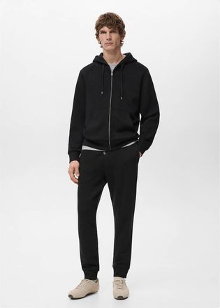 Mango Jogging coton taille &eacute;lastique noir - Homme - XXL - MANGO MAN
