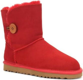 Generic QXDZSW Bottes de neige imperm&eacute;ables classiques pour femme, rouge past&egrave;que, 38.5 EU