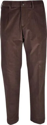 Officina36 Homme, Pantalons, Brun, Taille: S Pantalon Droit