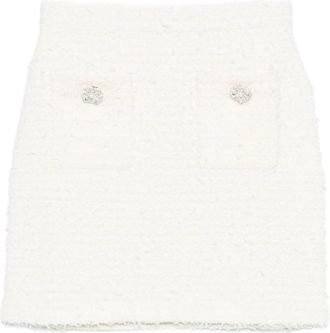 Self Portrait Embellished Tweed Skirt