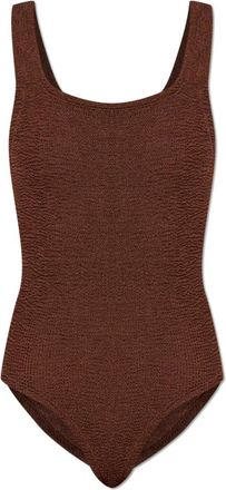 Hunza G Femme, Maillots de bain, Brun, Taille: ONE Size Coverage Square Neck Swim