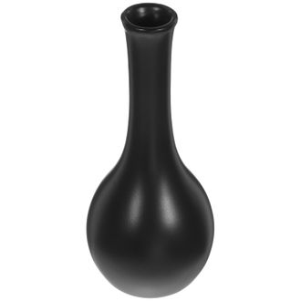 BESPORTBLE TOYANDONA Keramik Vase in mattem Schwarz Dekorativer Pflanzenhalter f&uuml;r Tisch Blumenarrangement Blumenvase Wohnzimmer Deko Moderner Stilvoller Terrako