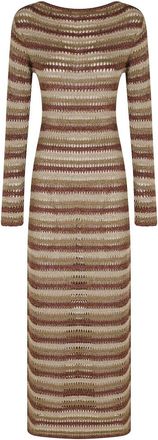 MC2 Saint Barth Femme, Robes, Brun, Taille: 40 FR Knitted Dress