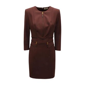 Elisabetta Franchi Abito Wo Zip Dress Ab-823-56E2 - - Dresses - Damen - Braun - XL