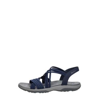 Skechers Femme, Chaussures, Bleu, Taille: 37 EU Reggae Slim - Sunnyside Flat Sandales