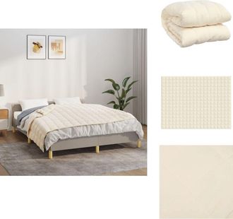 vidaXL Gewichtsdecke Hellcreme 152x203 cm 7 kg Stoff - Gewichtsdecke - Schlafdecke - Decke - Schlafdruckdecke - Stressabbau