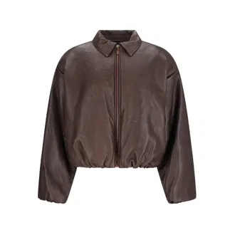 Magda Butrym Lederjacke 09 - - Jackets - Damen - Braun - S