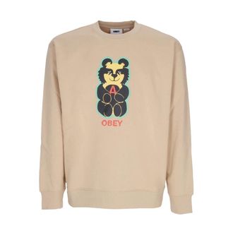 Obey Bear Icon Premium Crew Fleece - - Sweatshirts & Hoodies - Herren - Beige - XL