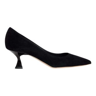 Ninalilou Schwarze Wildleder Pumps mit Schnalle - - Shoes - Damen - Schwarzk - 36 1/2 EU