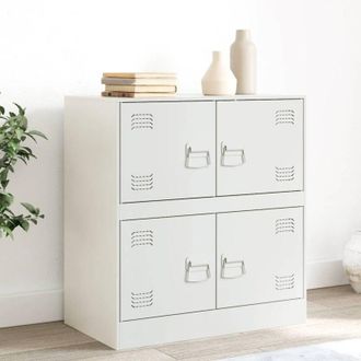 vidaXL Buffet blanc 67x39x73 cm acier Vidaxl