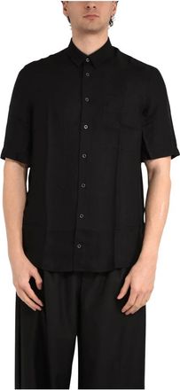 Patrizia Pepe Homme, Chemises, Noir, Taille: S Viscose Twill Shirt