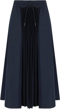 Max Mara Femme, Jupes, Bleu, Taille: 40 FR Folk Midi Skirt
