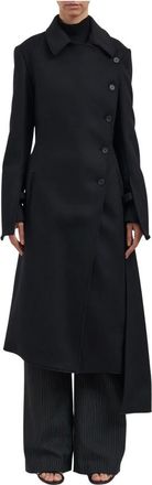 Courr&egrave;ges Femme, Manteaux, Noir, Taille: 38 FR Cappotto Oblique in Lana