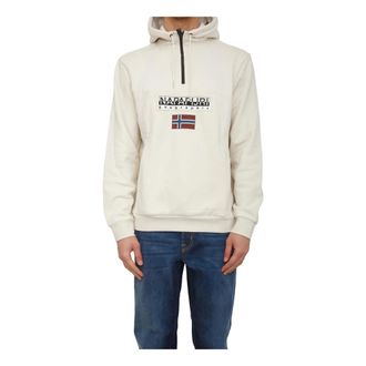 Napapijri Homme, Sweatshirts et sweats &agrave; capuche, Beige, Taille: XL Burgee HZH 2.0 SweaT-shirt