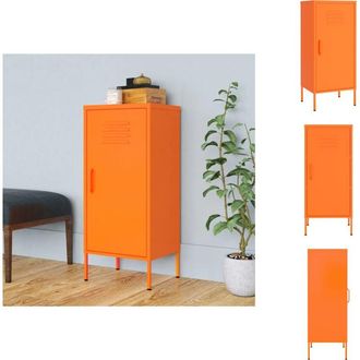 vidaXL Lagerschrank Orange 42,5x35x101,5 cm Stahl - Schreibtischorganizer - Regal - Metallregal - Stauraum - Wohnzimmerm&ouml;bel