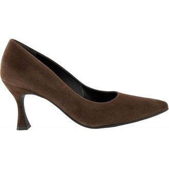 Paul Green Spitz zulaufender Pumps aus Veloursleder - - Shoes - Damen - Braun - 39 1/2 EU