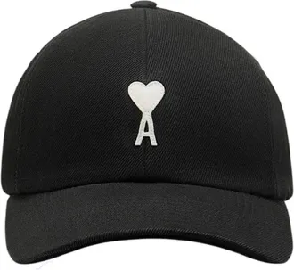 Ami Homme, Accessoires, Noir, Taille: ONE Size Casquette Ami de Coeur